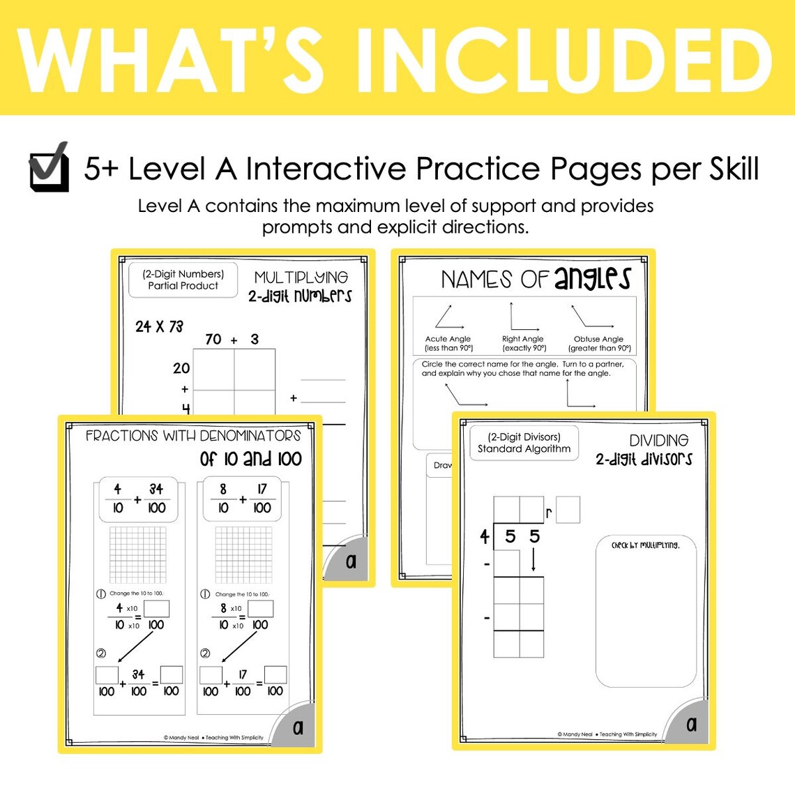 4th Grade Math Intervention Activities and Assessments Worksheets - Etsy