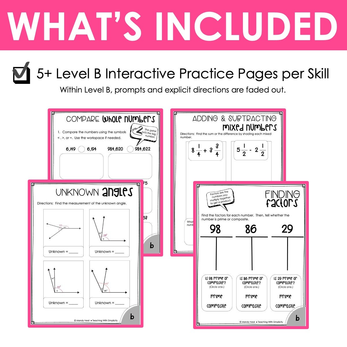 4th Grade Math Intervention Activities and Assessments Worksheets - Etsy