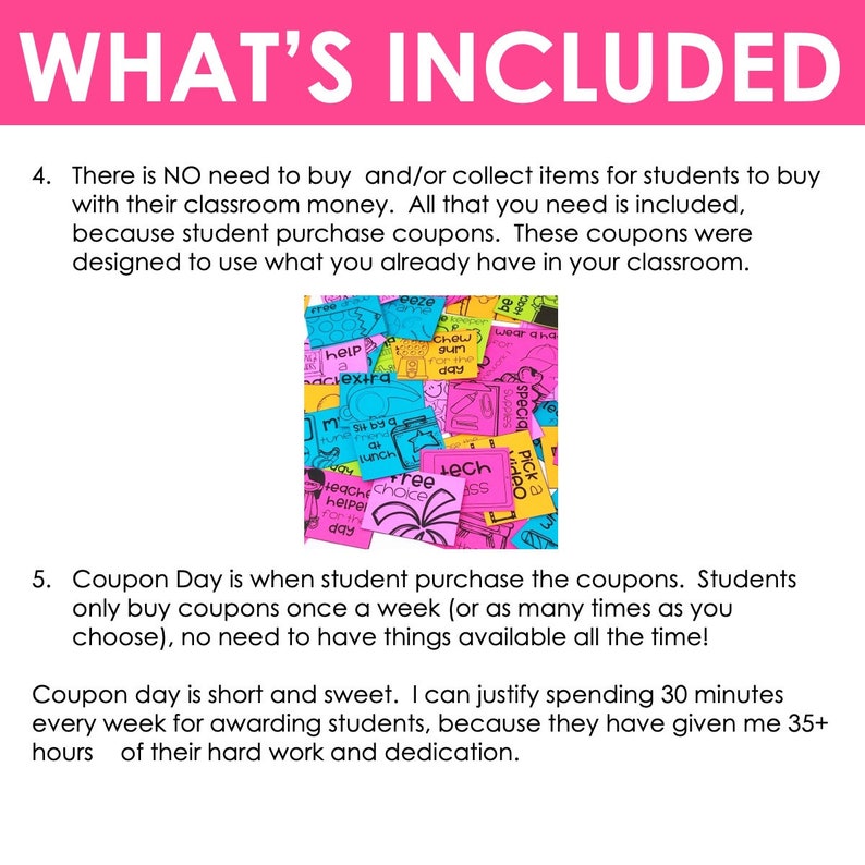 Classroom Economy | Award Coupons | Behavior Management - Etsy