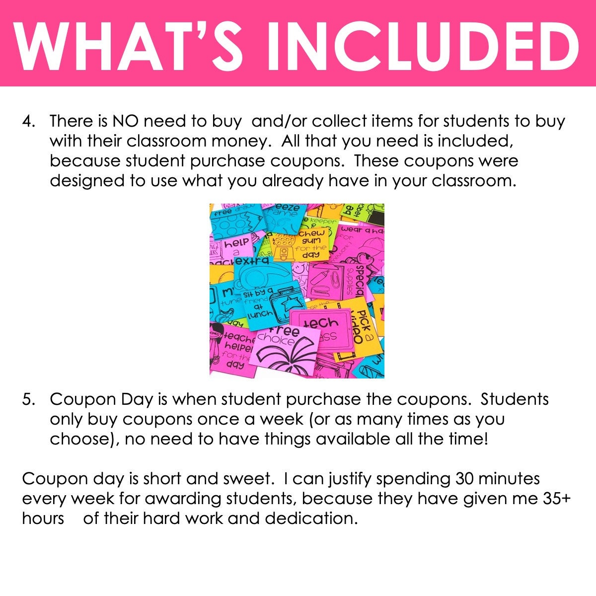 Classroom Economy | Award Coupons | Behavior Management - Etsy