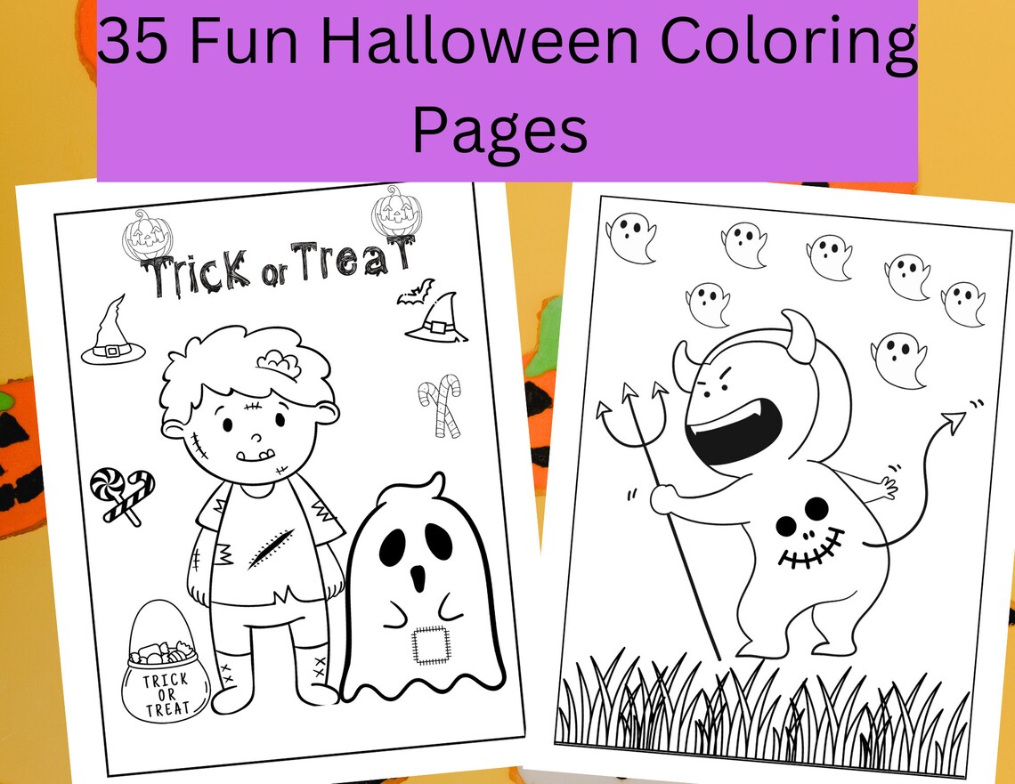 35 Printable Halloween Coloring Sheet Pages for Toddlers and Young Kids ...
