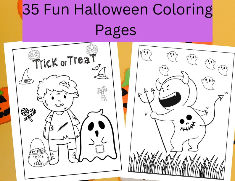 35 Printable Halloween Coloring Sheet Pages for Toddlers and Young Kids ...