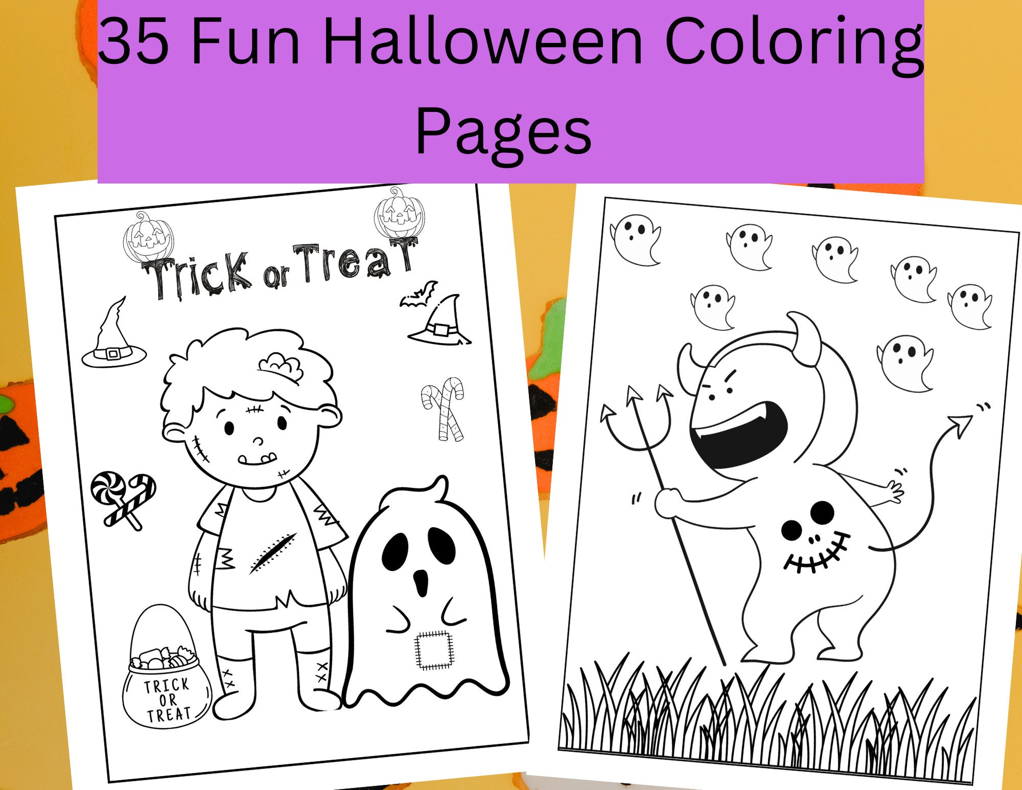 35 Printable Halloween Coloring Sheet Pages for Toddlers and Young Kids ...