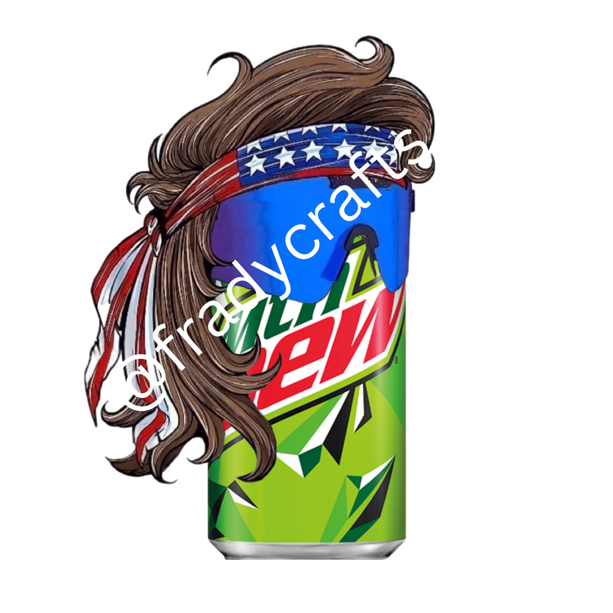 Mountain Dew Soda Can American Flag Mullet Viper Sunglasses Png File - Etsy