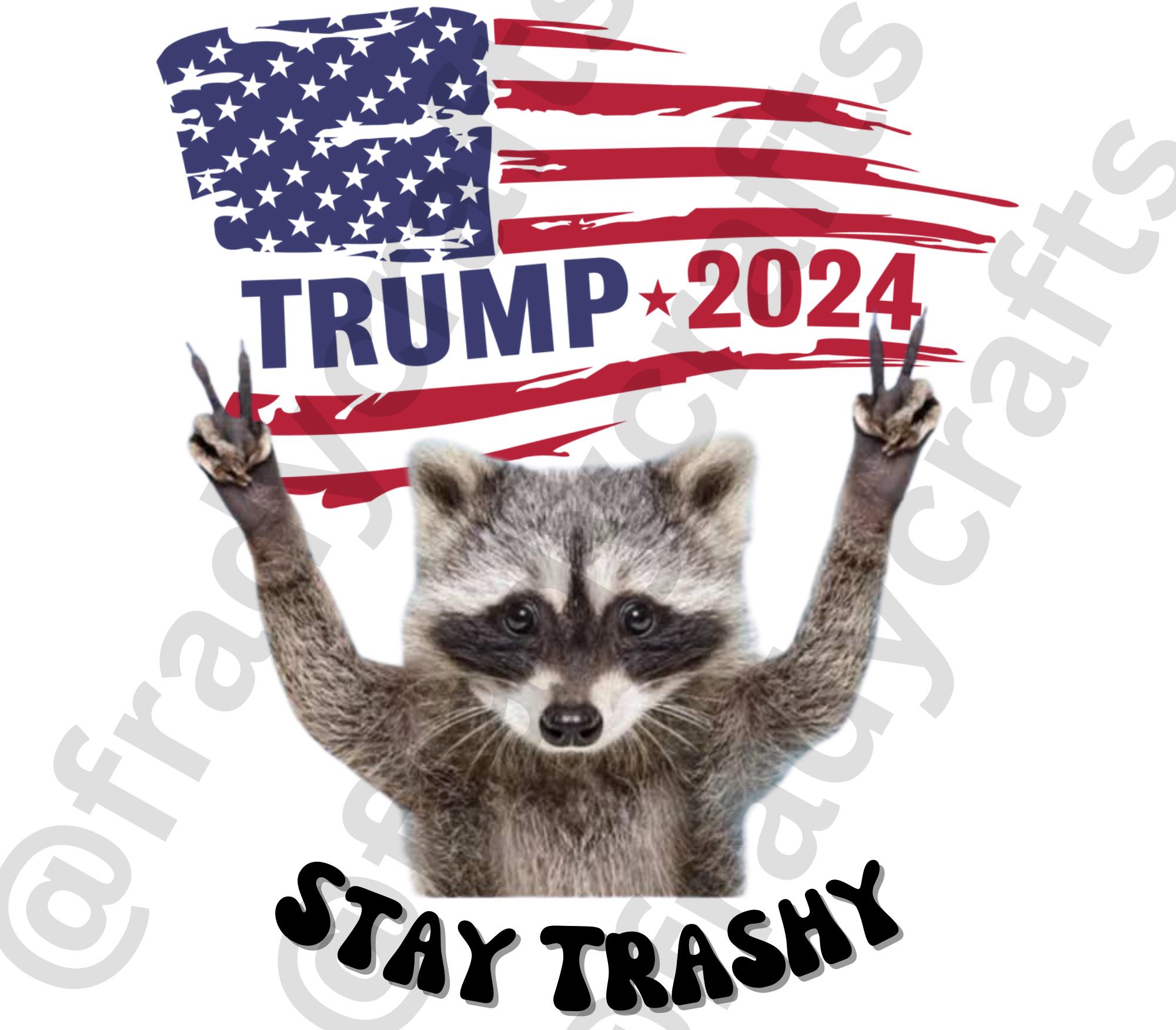 Trump 2024 Raccoon Stay Trashy Png Digital Download - Etsy
