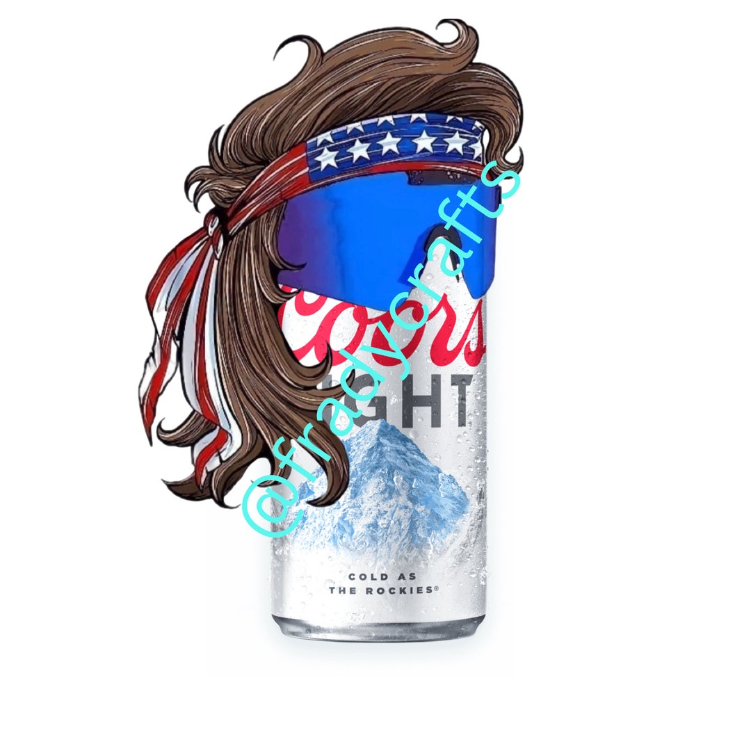 Coors Light Beer Can American Flag Mullet Viper Sunglasses Png File - Etsy