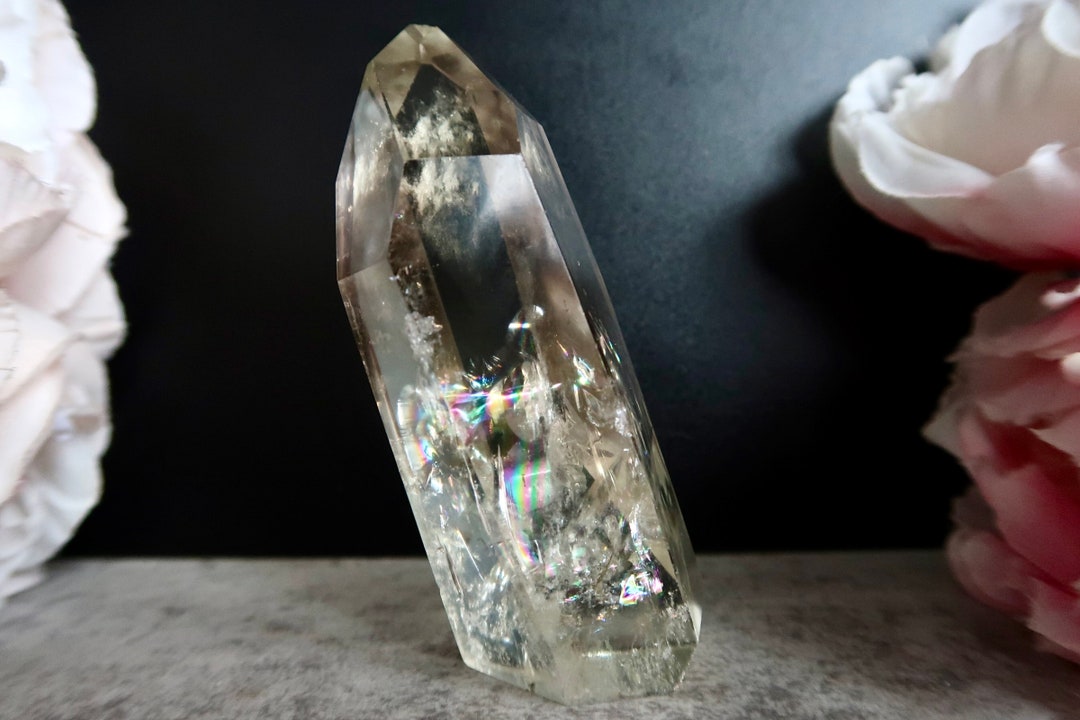 Multi-rainbow Citrine Freeform With Black Phantoms High-quality ...