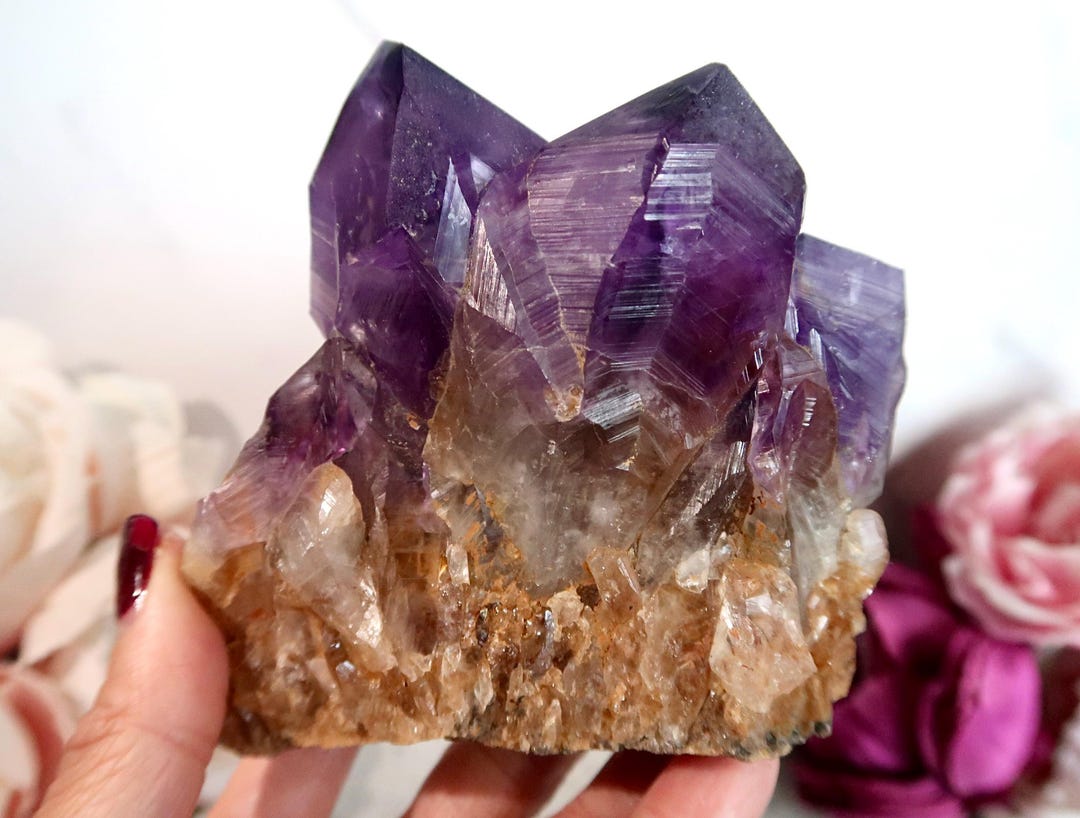 LARGE 1.5 Lb. Elestial Record Keeper Bolivian Dark Amethyst | Natural ...