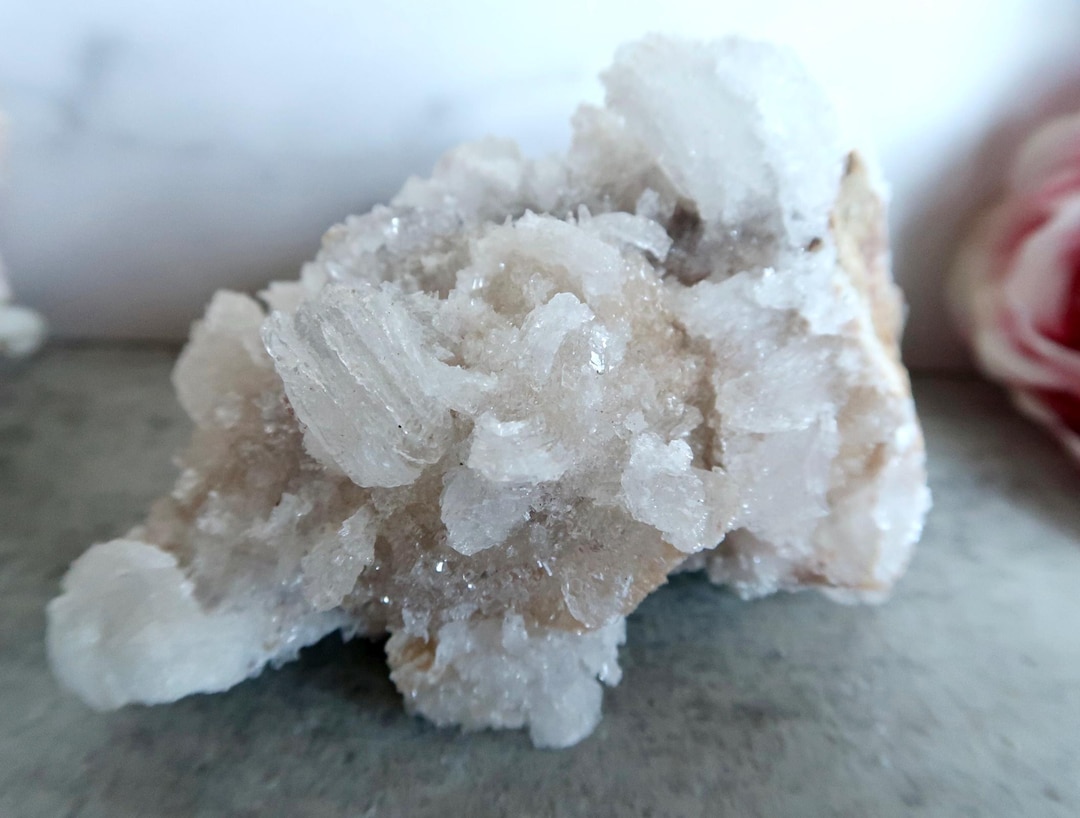 LUSTROUS Large Ram's Horn Selenite Mineral Specimen From Guizhou, China ...