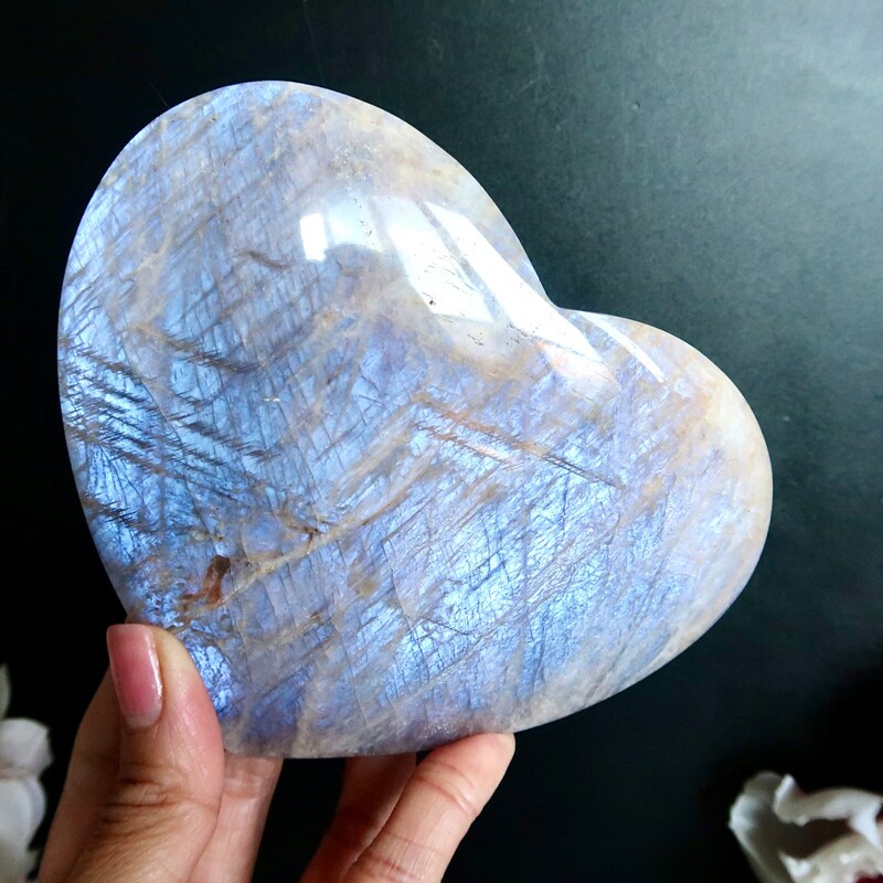 Moonstone Heart - Etsy