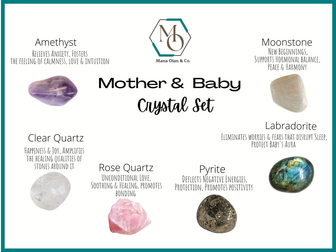 Mother and Baby Crystal Kit Crystal Set for New Moms Healing Crystals ...