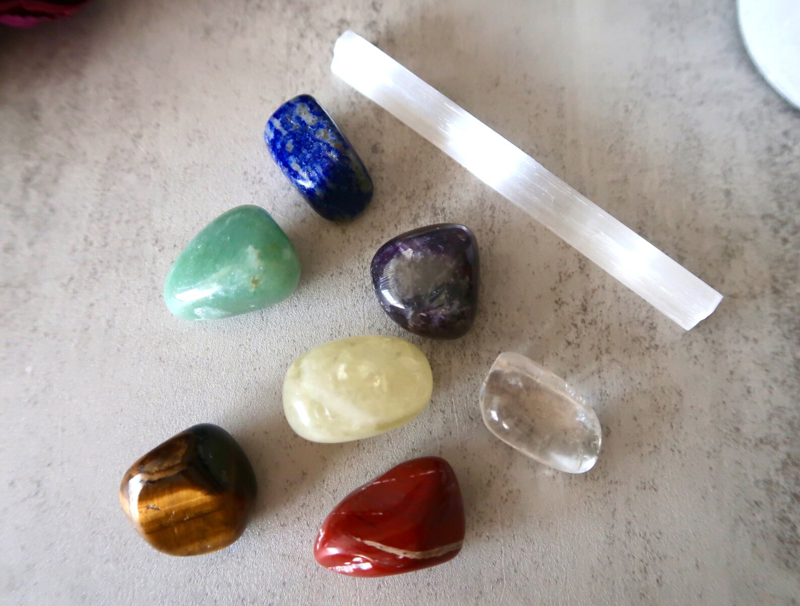 CHAKRA Crystal Balancing Kit LARGE Tumbled Chakra Stones - Etsy