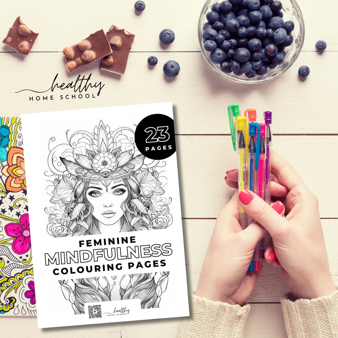 Printable Digital Mindfulness Colouring Pages, A4, 23 Pages, PDF ...