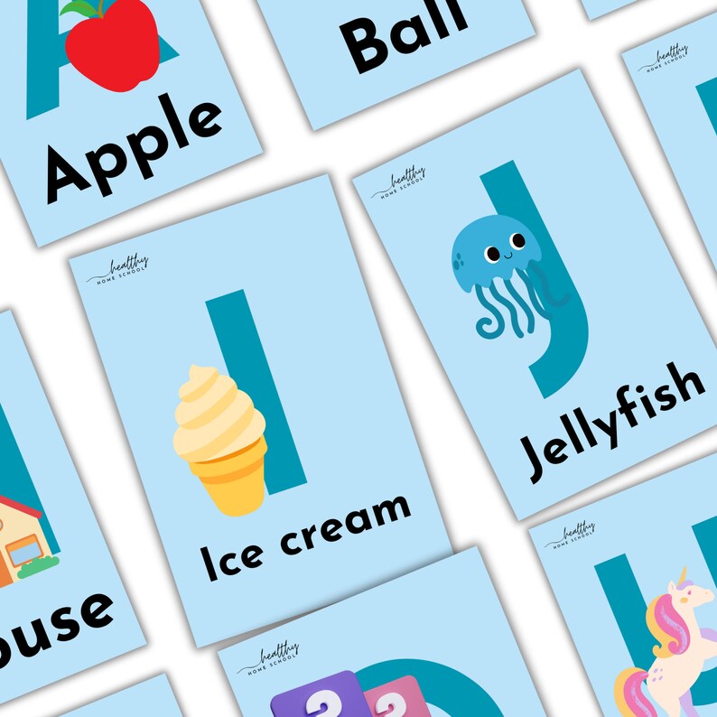 Uppercase Alphabet Flash Cards Printable Learning Set Great - Etsy