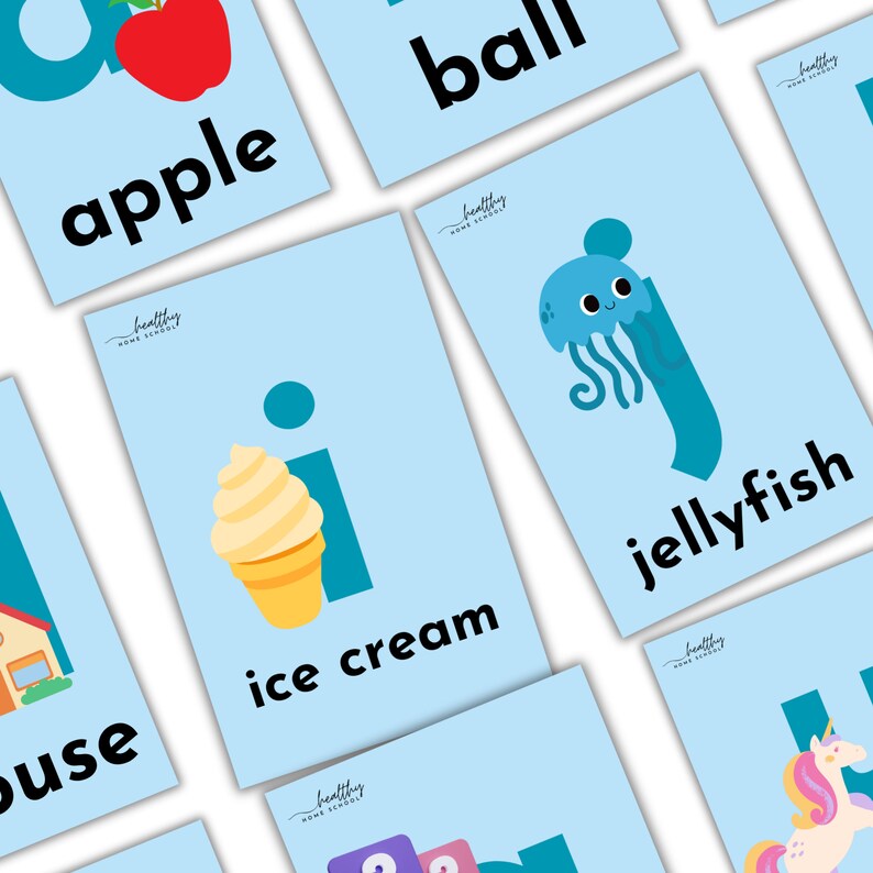 Lowercase Alphabet Flash Cards - Printable Learning Set, Great for Home ...