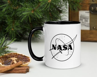 Nasa Black White Mug - Etsy
