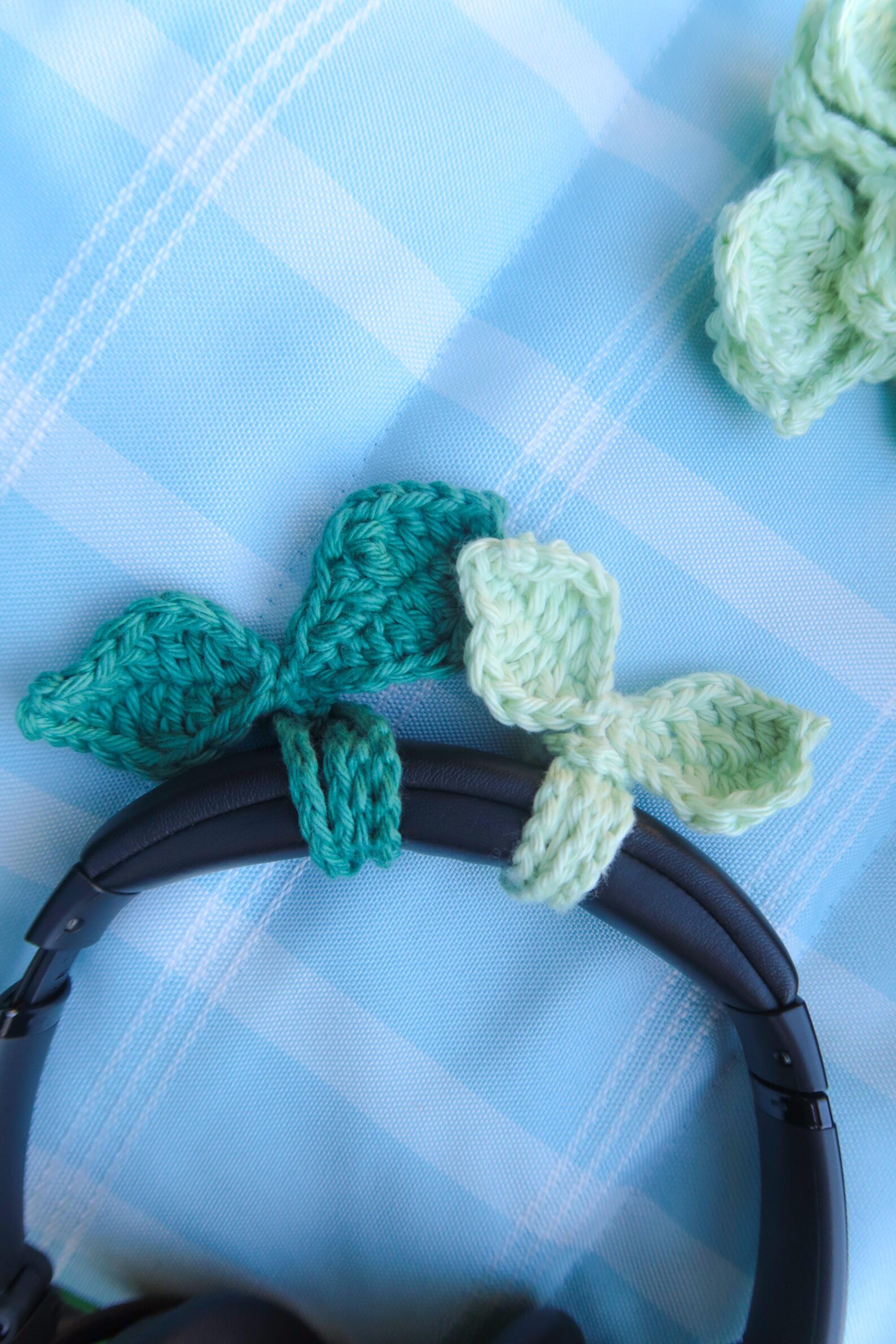 Crochet Leaf Sprout Headphone Accessory, Bookmark, Cable Organization ...