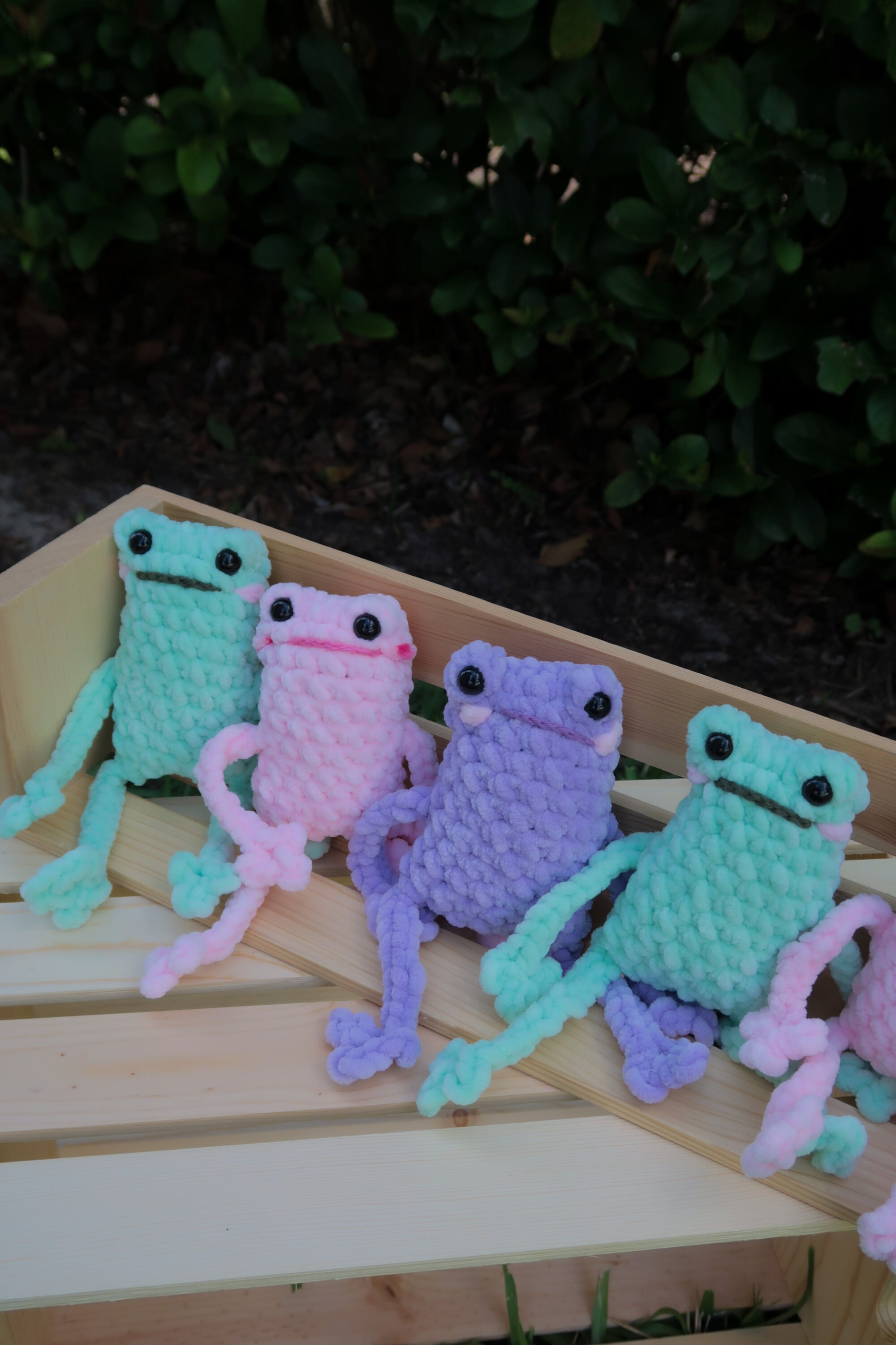 Crochet Leggy Frog Plushie - Multiple Colors - Frog Plushie - Stress ...