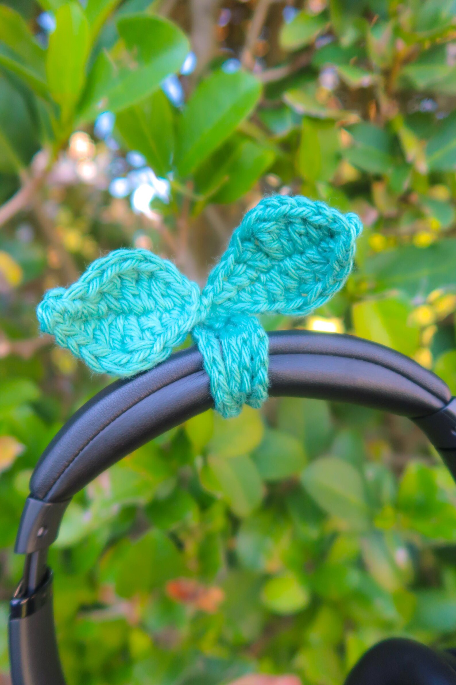 Crochet Leaf Sprout Headphone Accessory, Bookmark, Cable Organization ...
