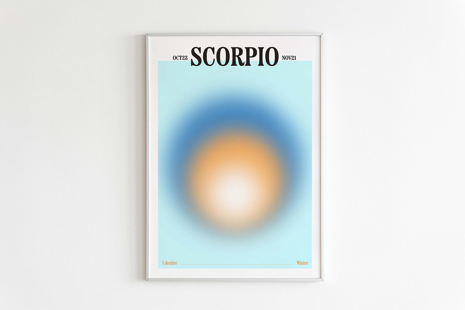 Scorpio Spiritual Wall Art Gradient Print Aura Poster Zodiac Printable Digital Download Etsy
