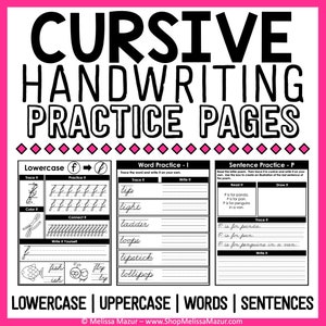 Cursive Handwriting Practice Pages | Handwriting Workbook | Learn to ...