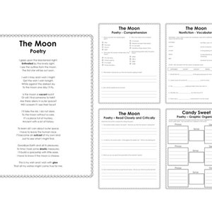 The Moon Reading Comprehension | Paired Texts Passages | Homeschool ...