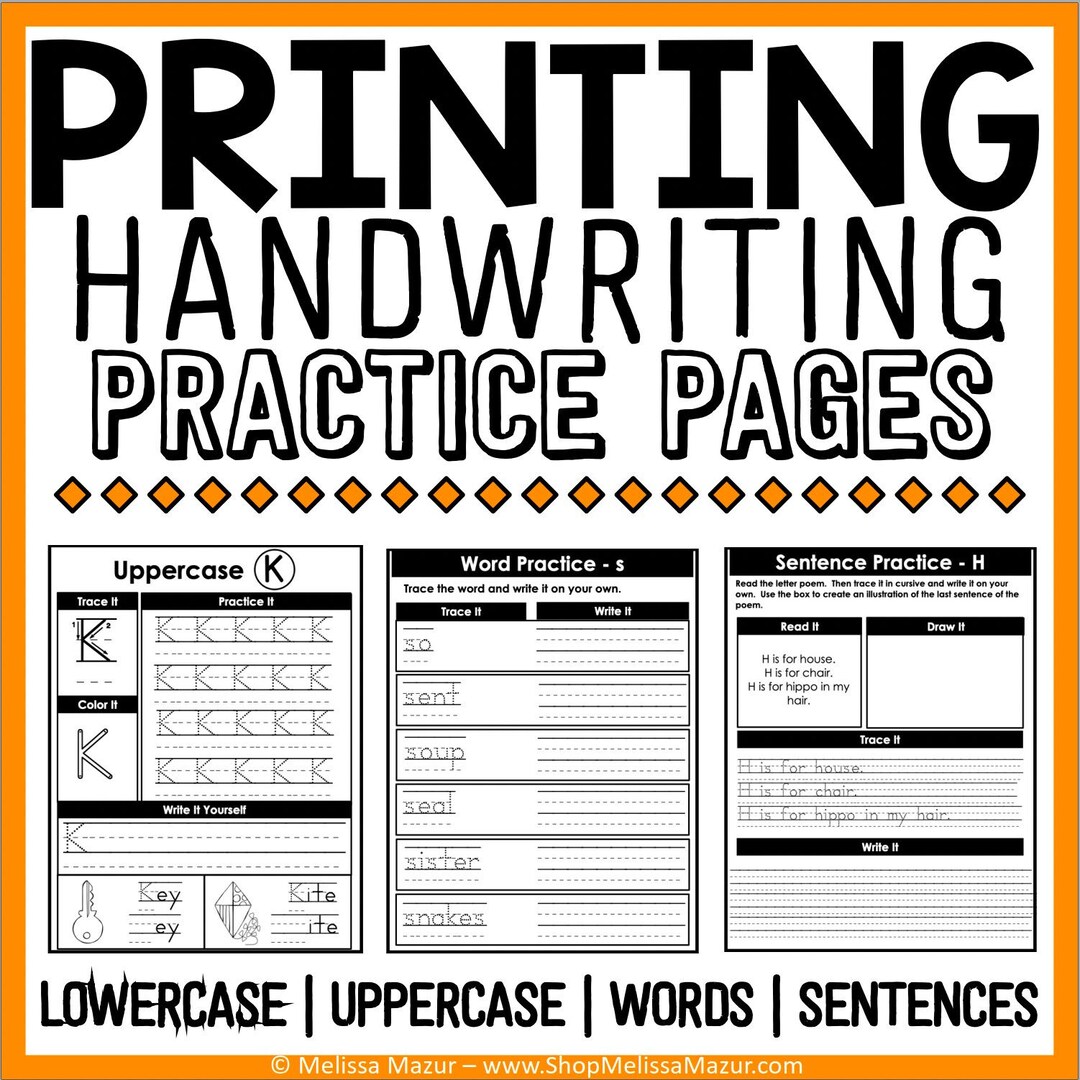 Printing Handwriting Practice Pages | Handwriting Workbook | Learn to ...