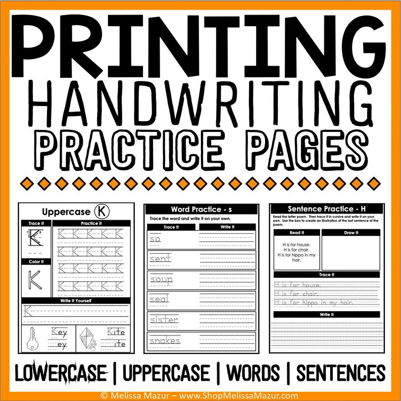 Printing Handwriting Practice Pages | Handwriting Workbook | Learn to ...