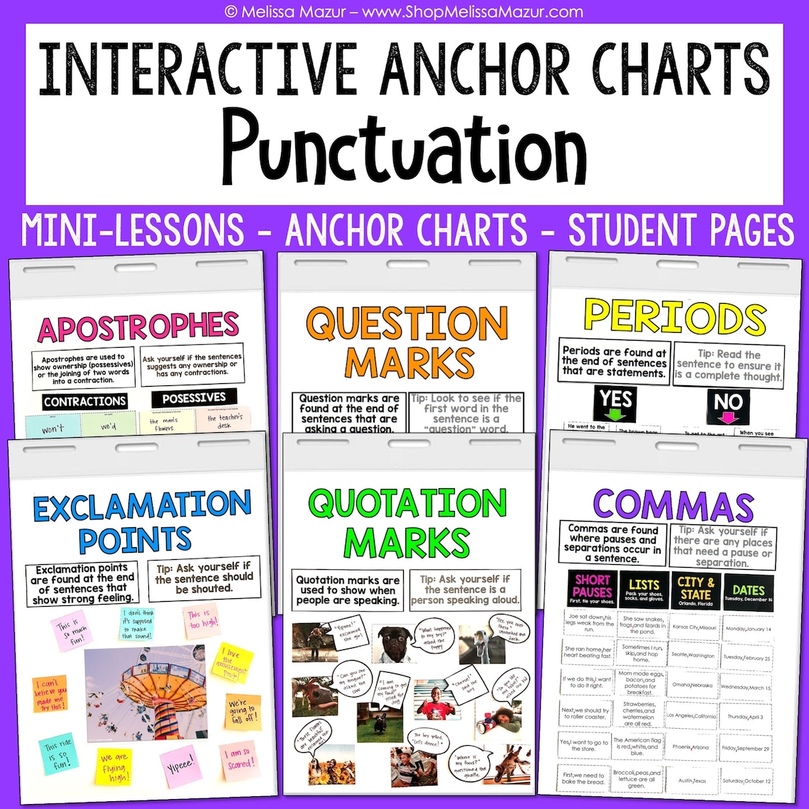 Punctuation Anchor Charts Interactive Anchor Charts DIGITAL DOWNLOAD - Etsy