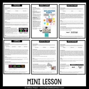 Punctuation Anchor Charts: Interactive Grammar Lessons (digital ...