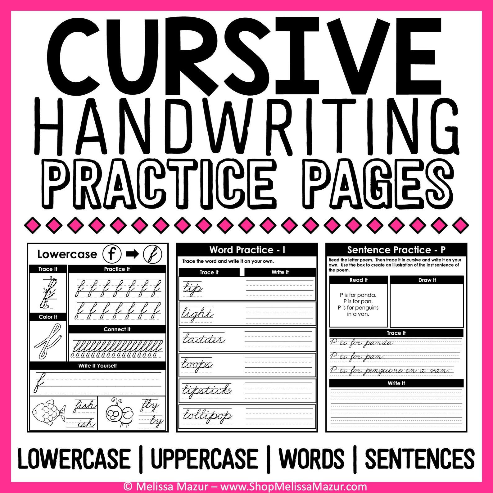 Cursive Handwriting Practice Pages | Handwriting Workbook | Learn to ...