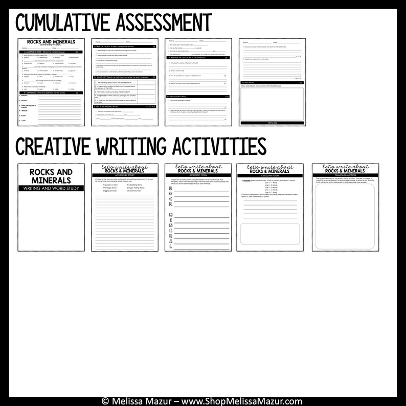 Rocks and Minerals Science Unit | Science Reading Passages, Task Cards ...