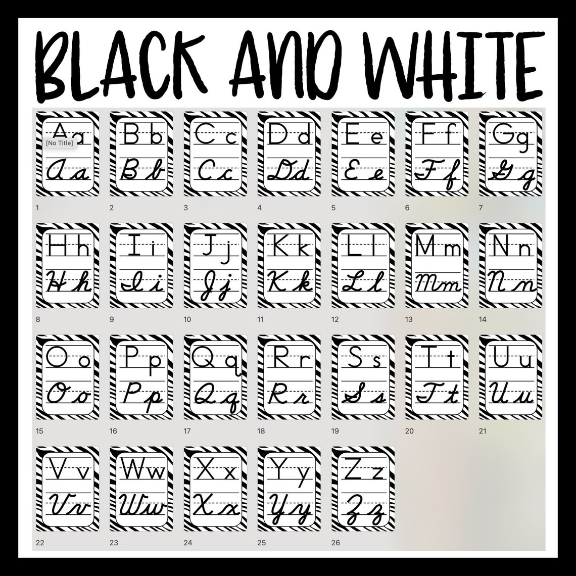 Cursive Posters Alphabet Posters Cursive Alphabet - Etsy