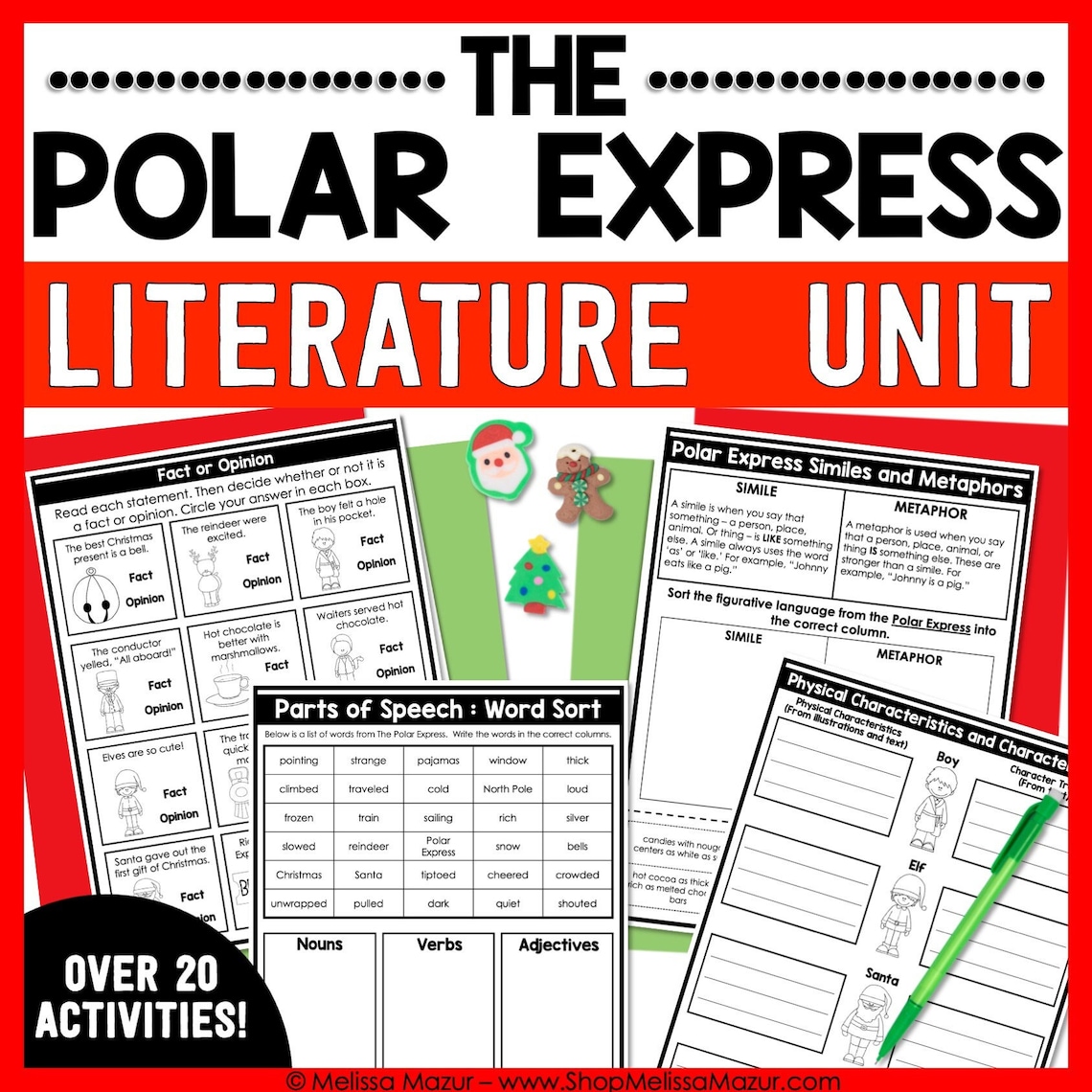 Polar Express Literature Unit | Christmas Reading Activities ...