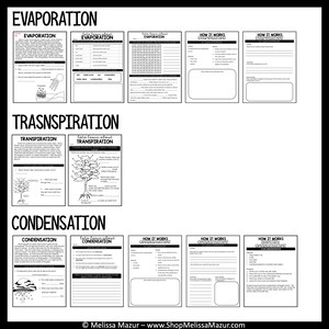 Water Cycle Science Unit | Science Reading Passages, Task Cards, and ...