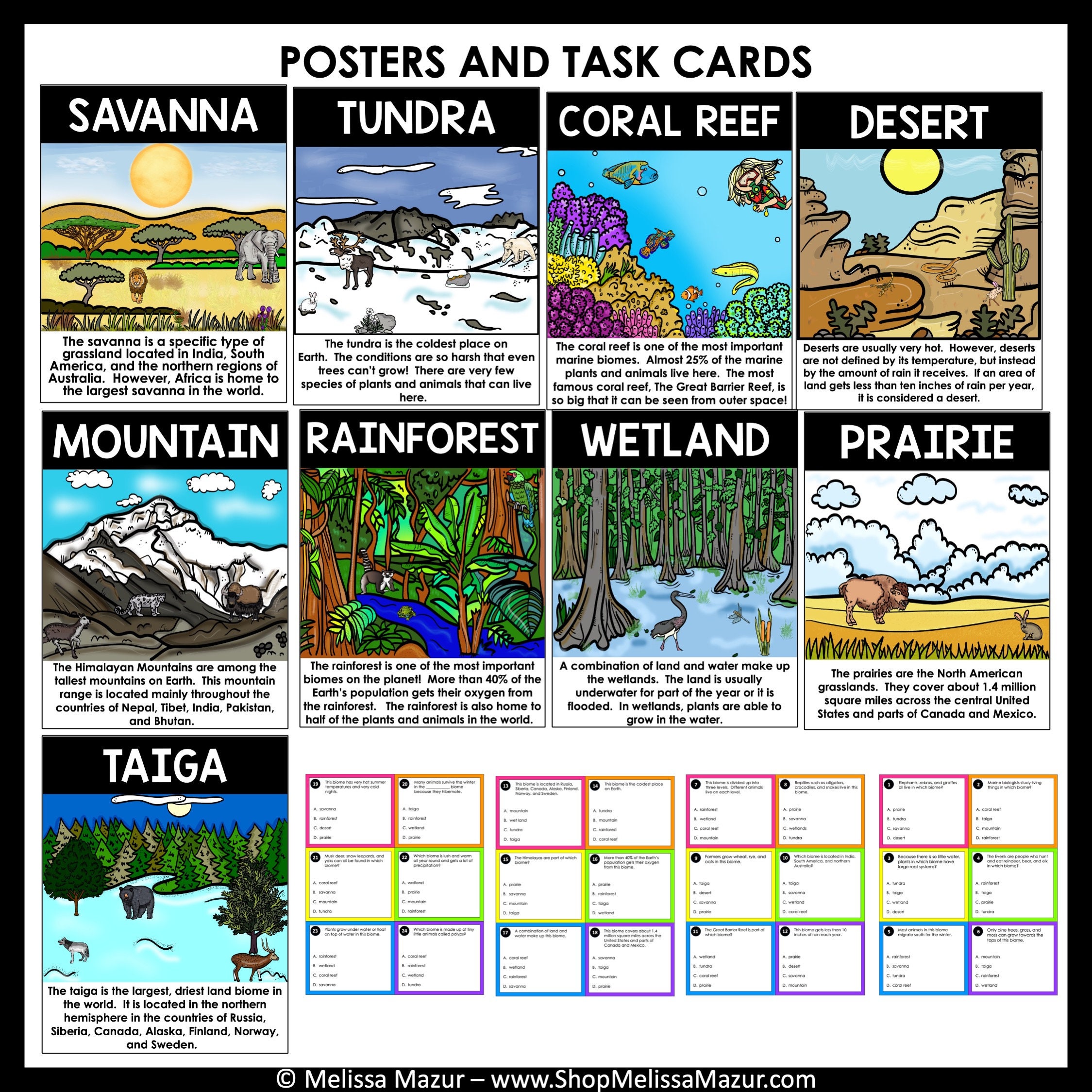 Biomes Science Unit | Science Reading Passages, Task Cards, and Posters ...