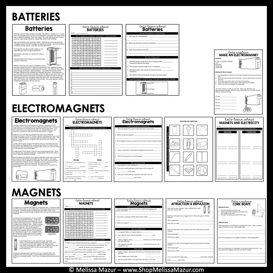 Electricity and Magnetism Science Unit | Science Reading Passages, Task ...