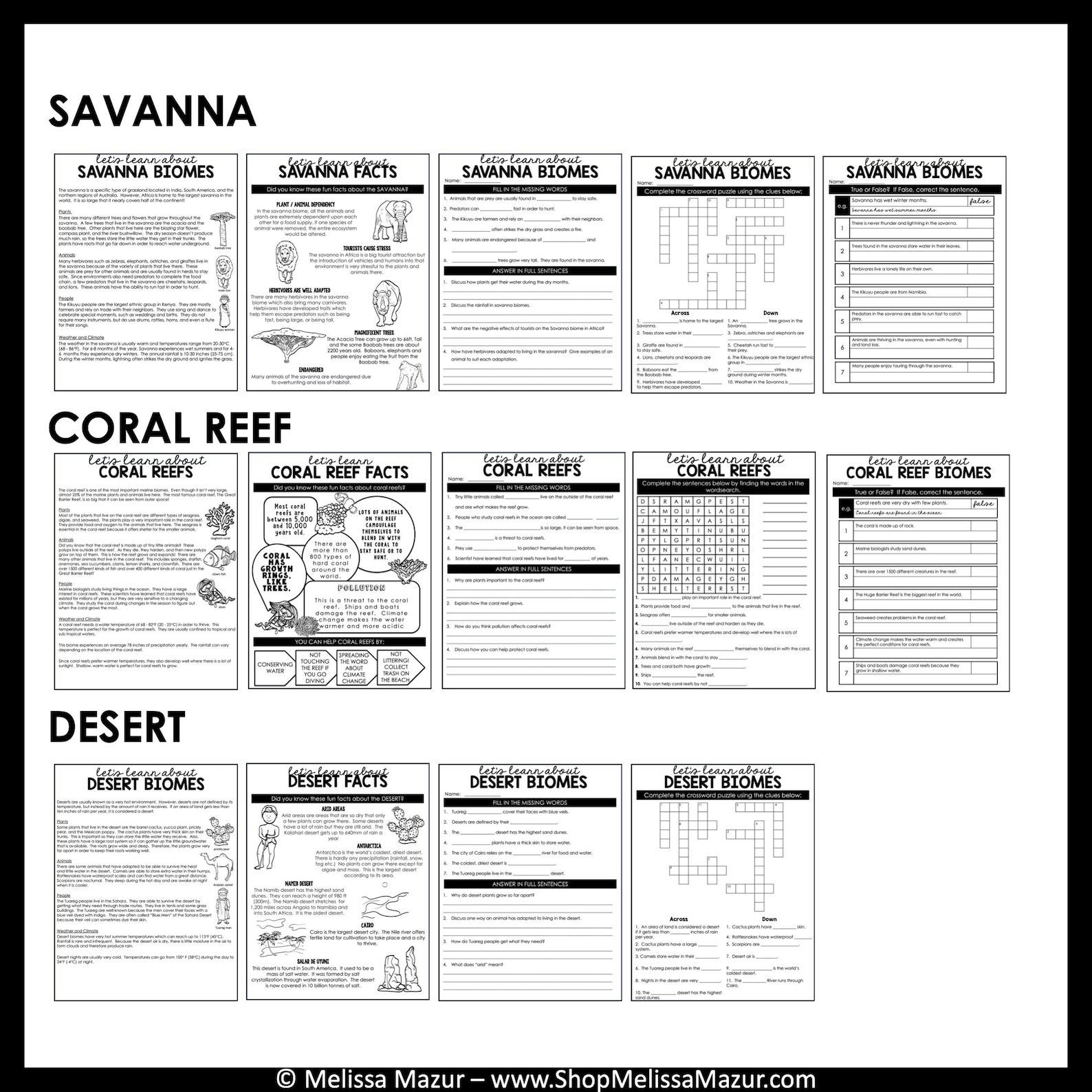 Biomes Science Unit | Science Reading Passages, Task Cards, and Posters ...