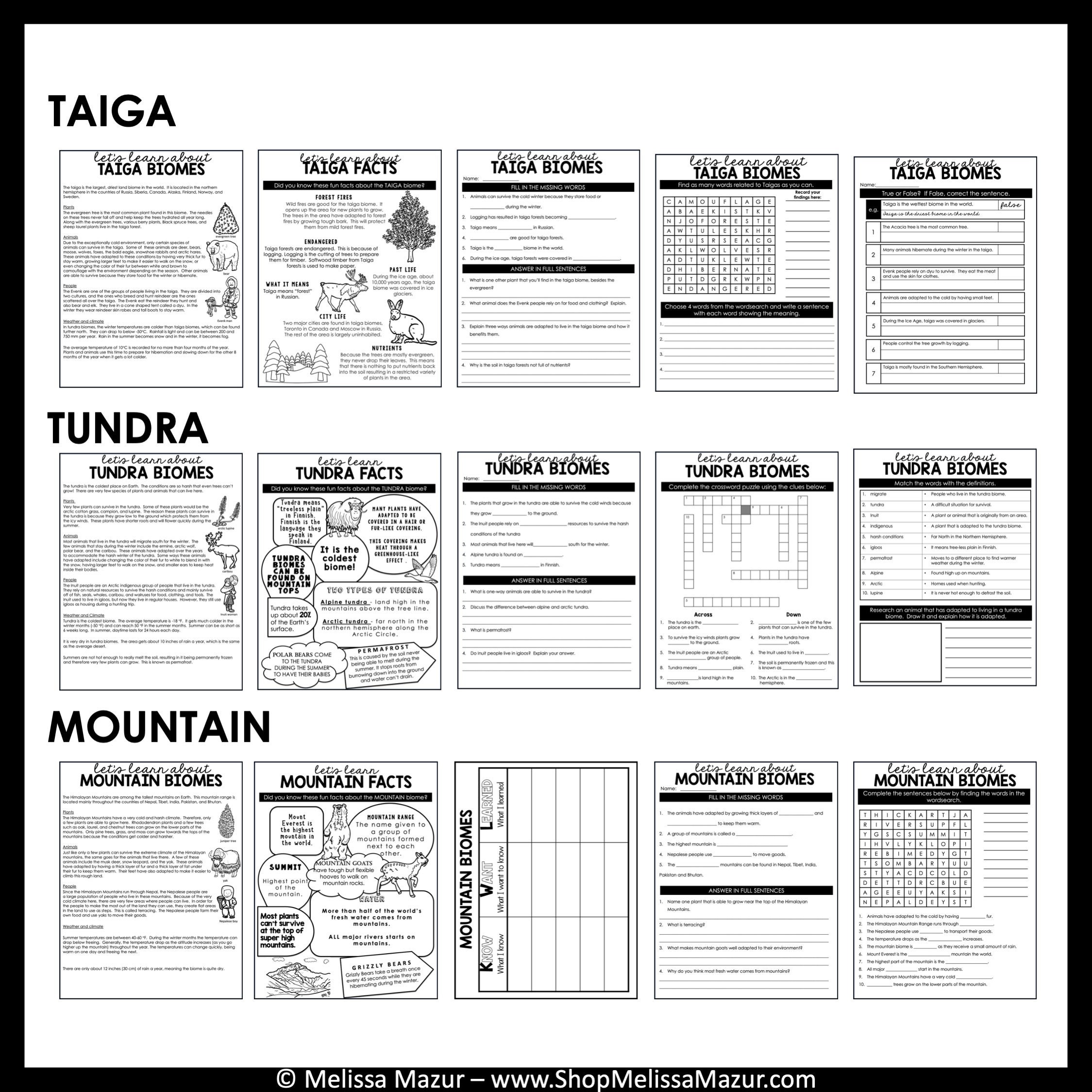 Biomes Science Unit | Science Reading Passages, Task Cards, and Posters ...
