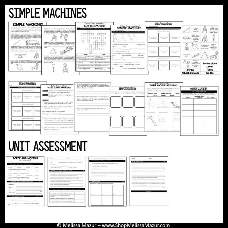 Force and Motion Science Unit Science Reading Passages, Task Cards, and ...
