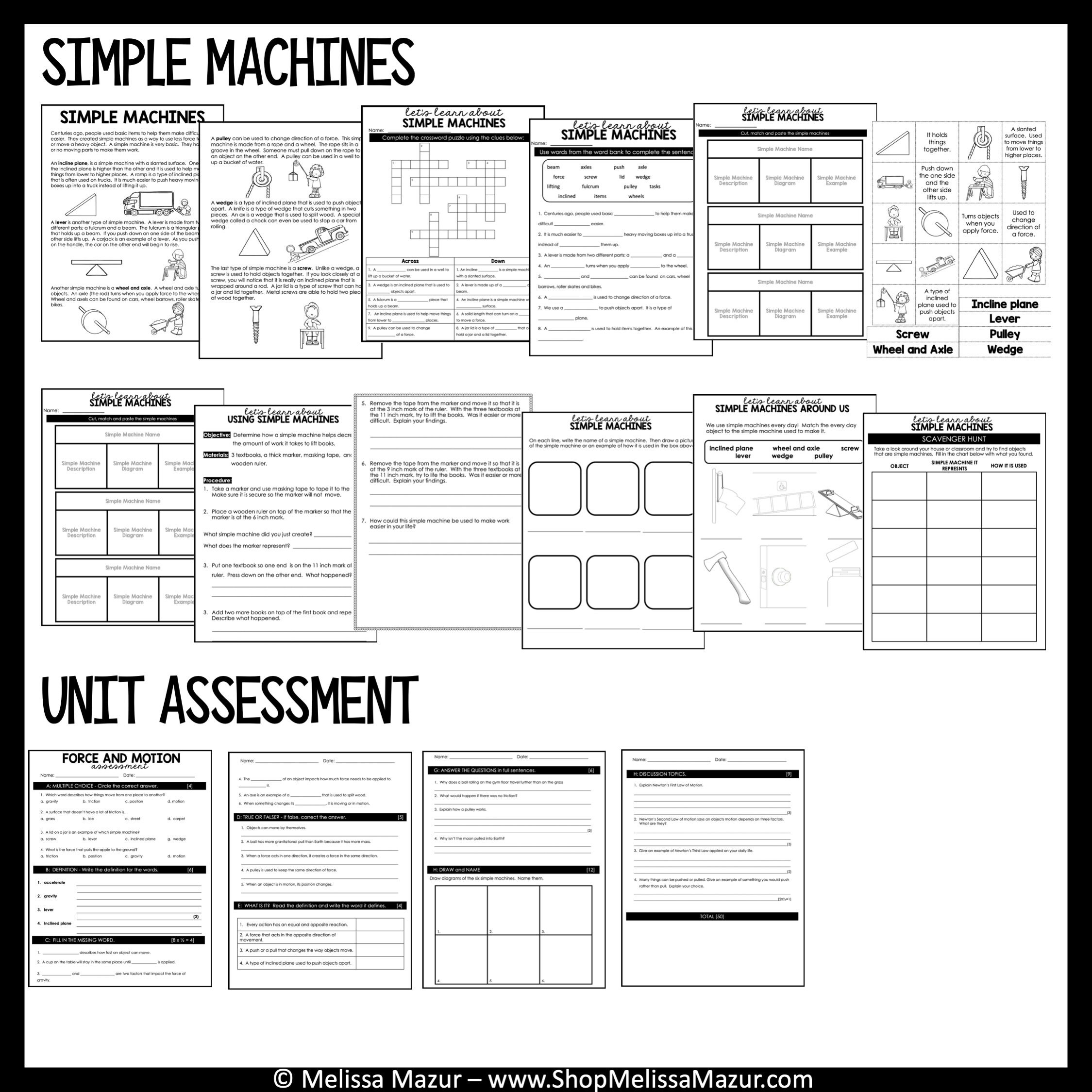 Force and Motion Science Unit Science Reading Passages, Task Cards, and ...