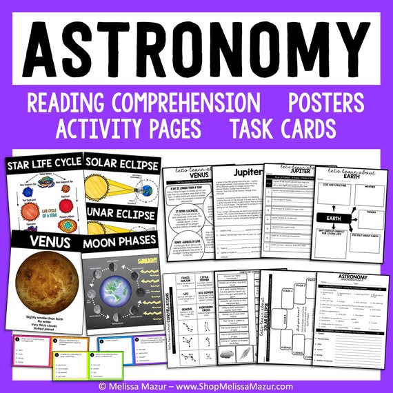 Astronomy Space Science Unit Science Reading Passages Task - Etsy