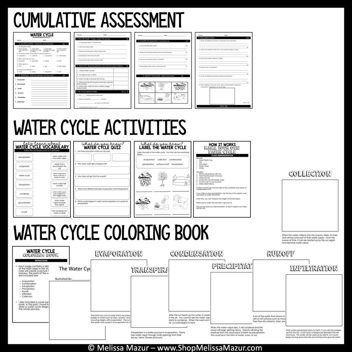 Water Cycle Science Unit | Science Reading Passages, Task Cards, and ...