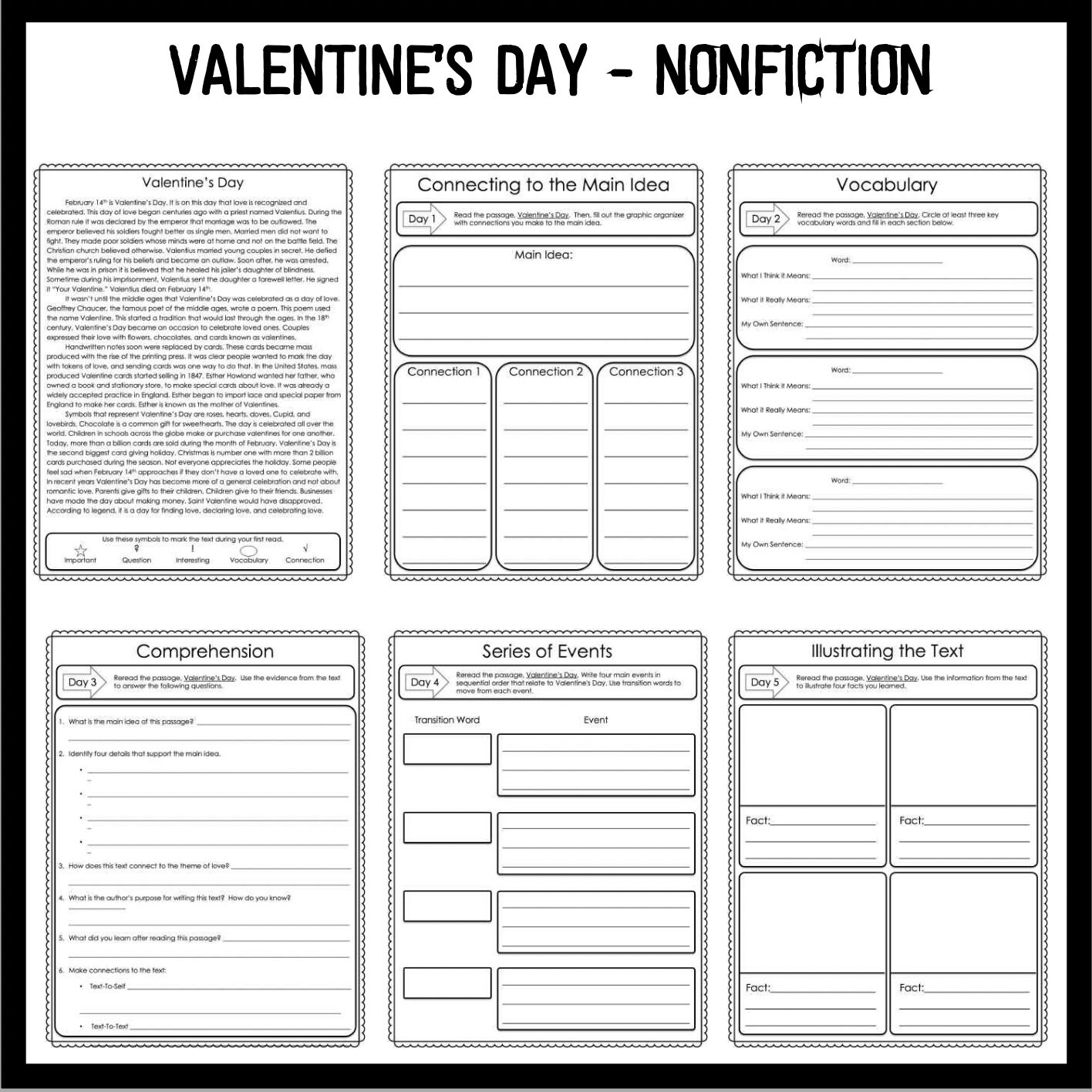 Reading Comprehension Passages | Close Reading | February Reading ...