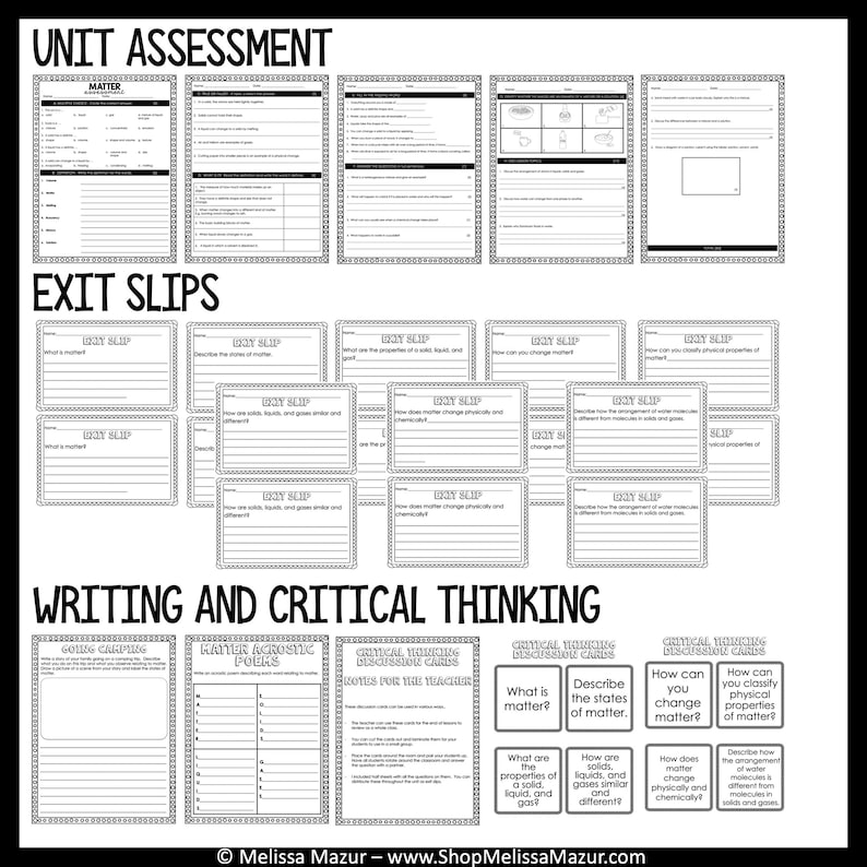 States of Matter Science Unit: Reading, Labs, Posters (printables) - Etsy