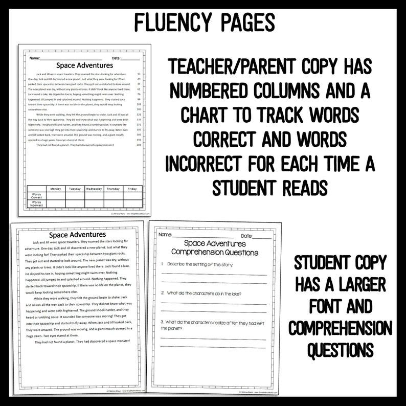 2nd Grade Reading Fluency Passages Reading Comprehension - Etsy