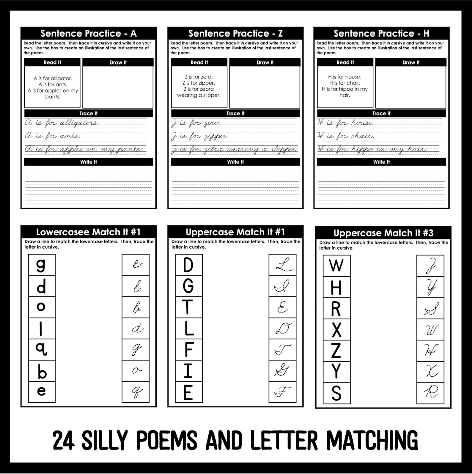 Cursive Handwriting Practice Pages | Handwriting Workbook | Learn to ...