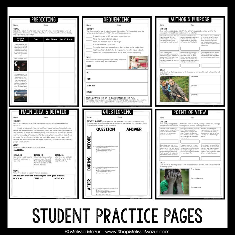 Reading Comprehension Anchor Charts - Interactive Anchor Charts ...