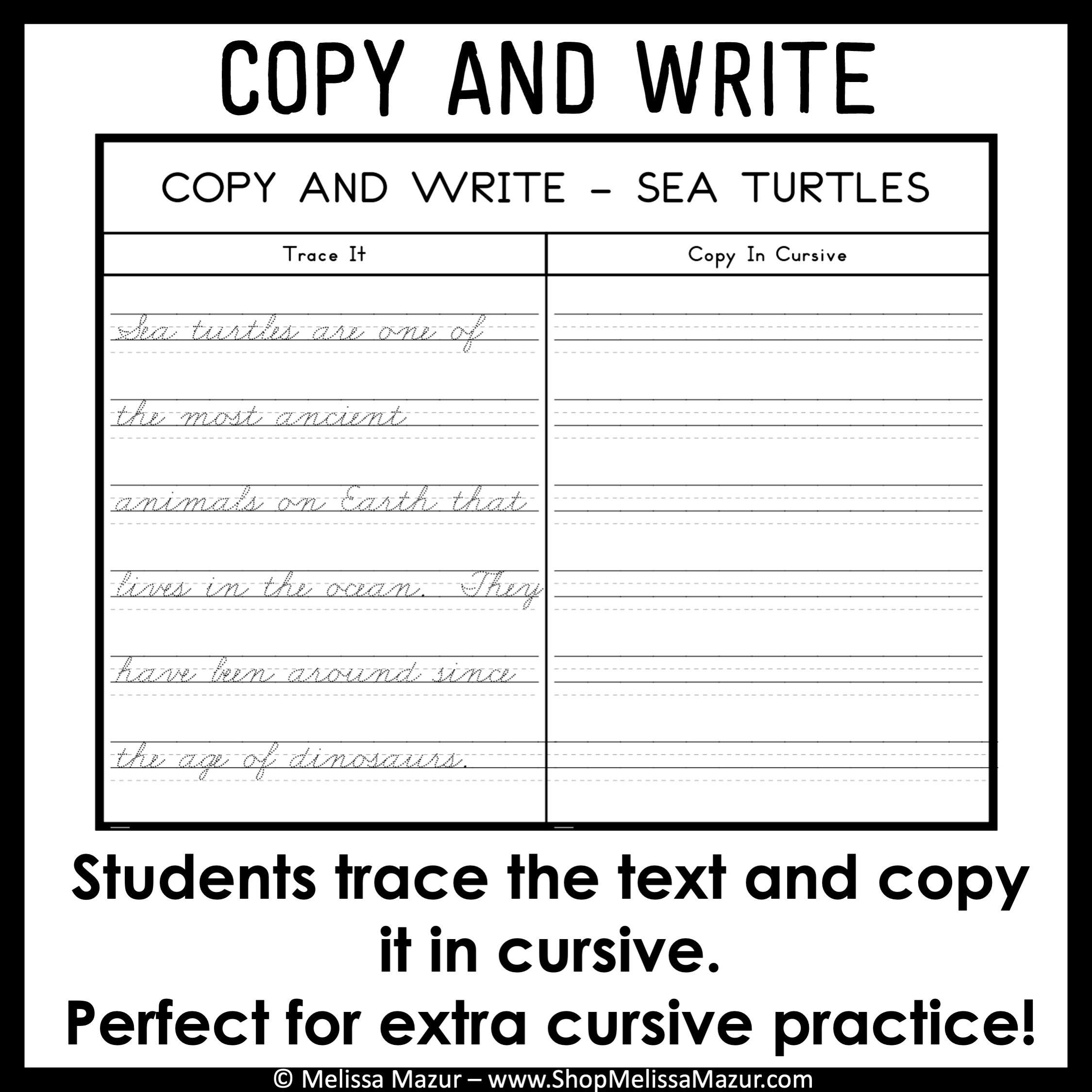 Cursive Copy Work | Handwriting Workbook | Learn to Write Cursive ...