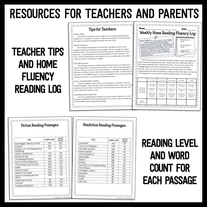 4th Grade Reading Fluency Passages Reading Comprehension - Etsy